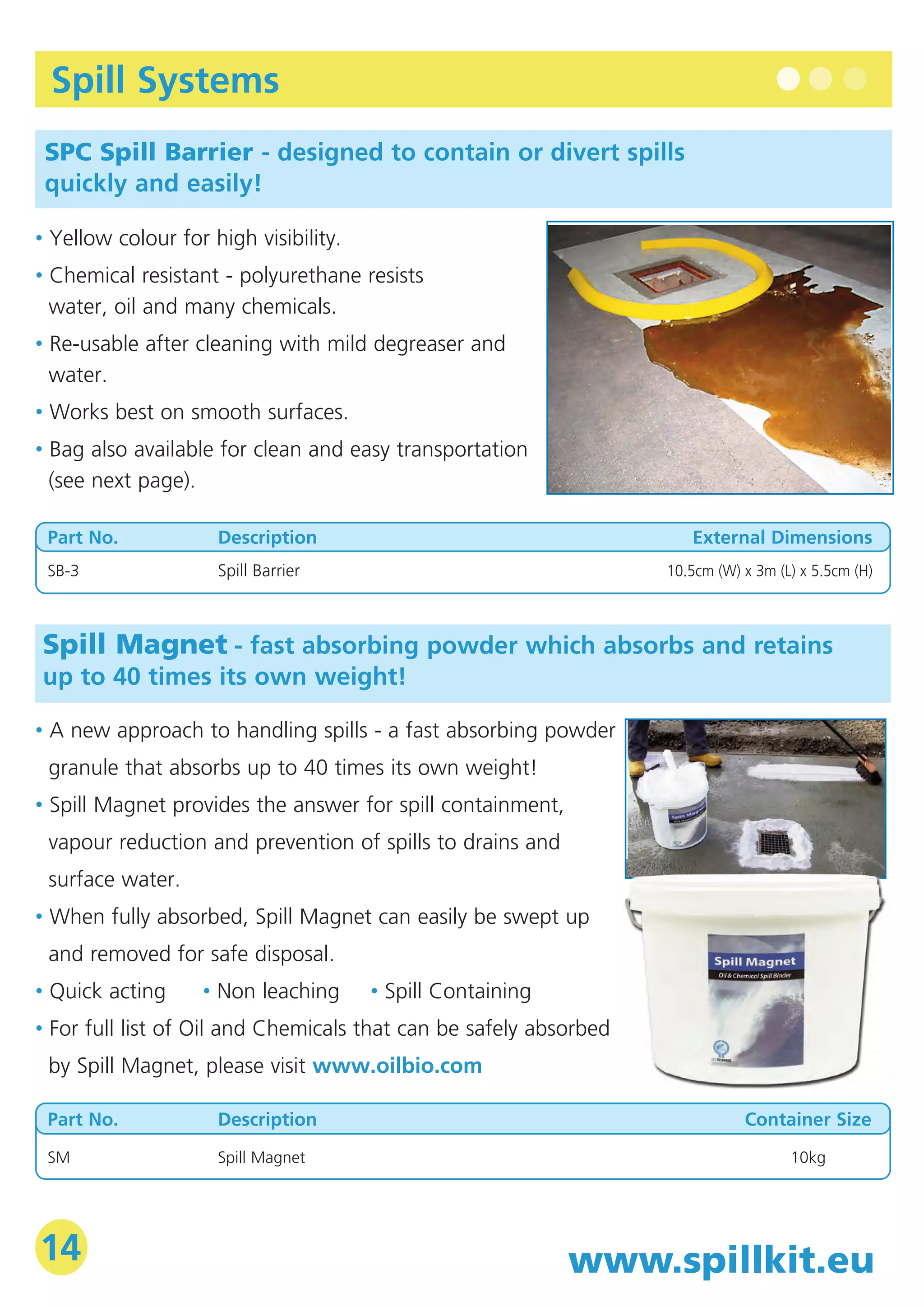Spill Kits and Containment Systems: Oil Technics Ltd | PDF