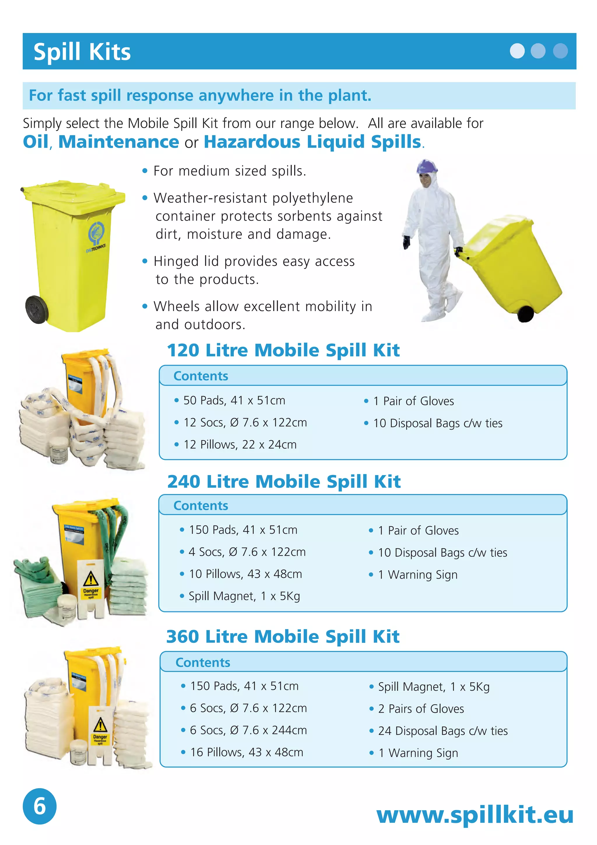 Spill Kits and Containment Systems: Oil Technics Ltd | PDF