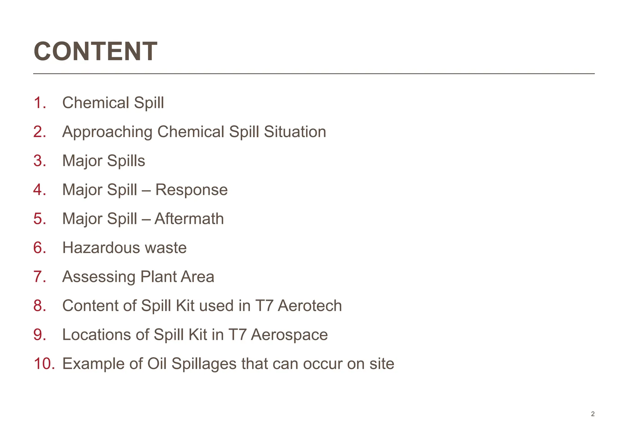 Spill Kit Training for manufacturing industry | PPTX