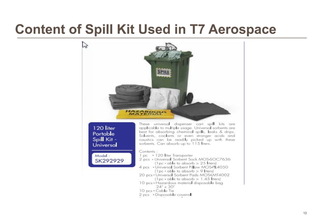 Spill Kit Training for manufacturing industry | PPTX
