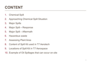 Spill Kit Training for manufacturing industry | PPTX