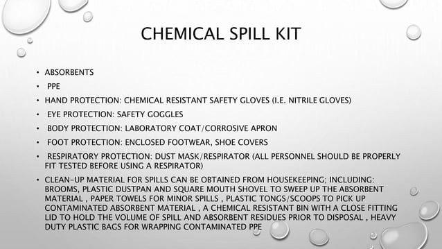 Spill Management.pptx | First Aid | Injuries