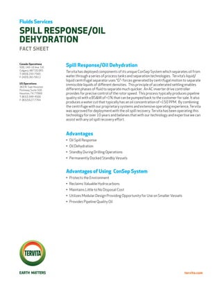 Spill response oil dehydration | PDF