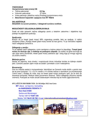 IBT Eko Stit SPC sorbent products Spillsorb Cansorb Brosura Sh | PDF