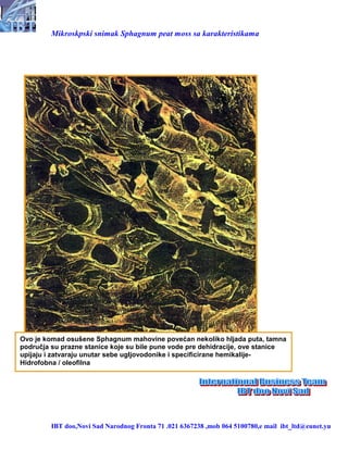 IBT Eko Stit SPC sorbent products Spillsorb Cansorb Brosura Sh | PDF