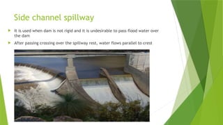Spillway meaning of spillway and their types | PPTX