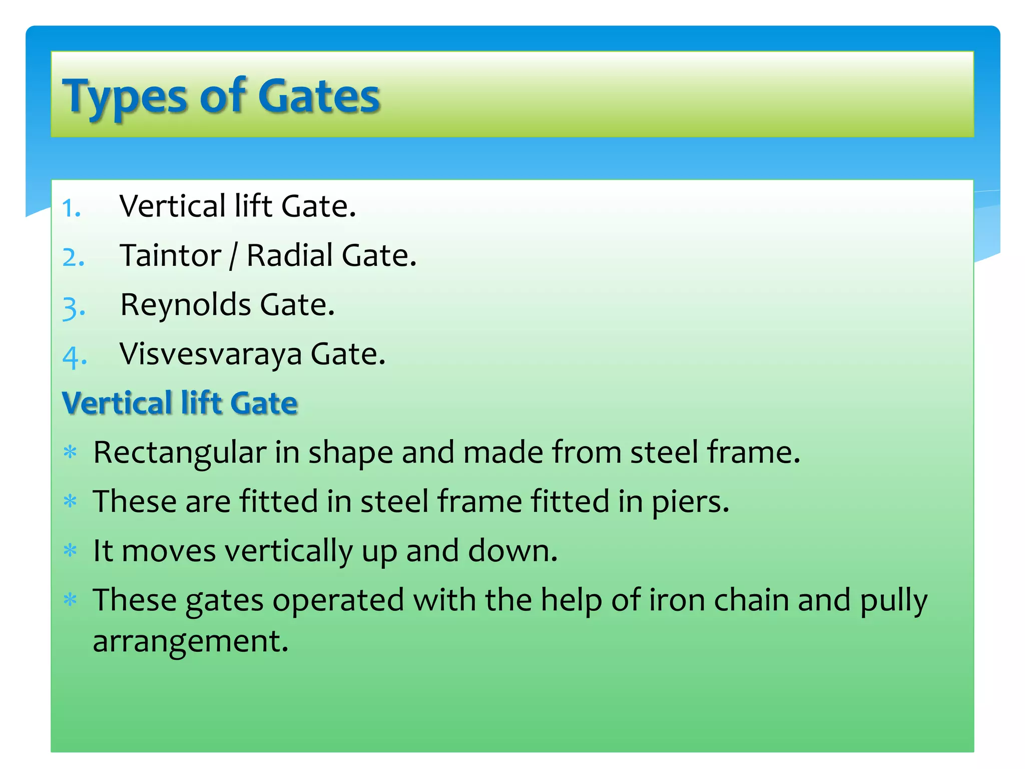 Spillway and gates | PPTX