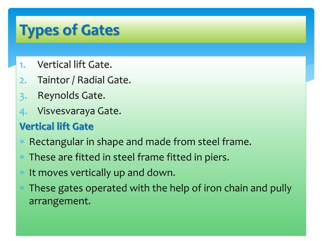 Spillway and gates | PPTX