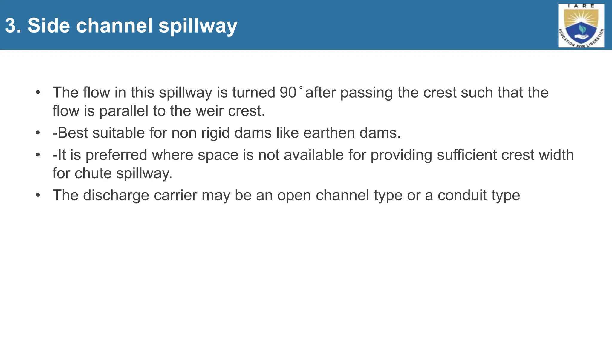 Spillways description and design procedure | PPTX