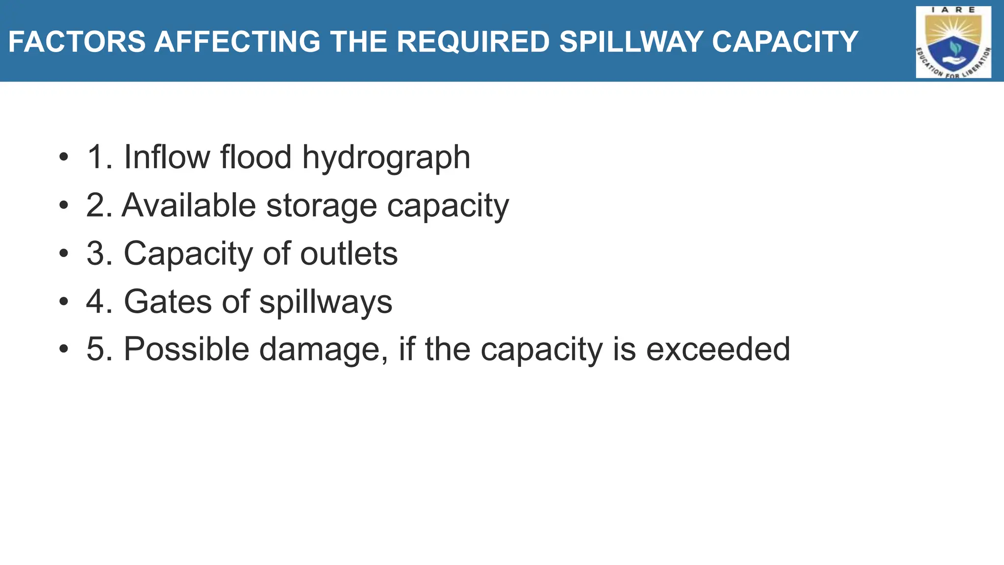 Spillways description and design procedure | PPTX
