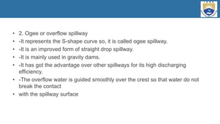 Spillways description and design procedure | PPTX