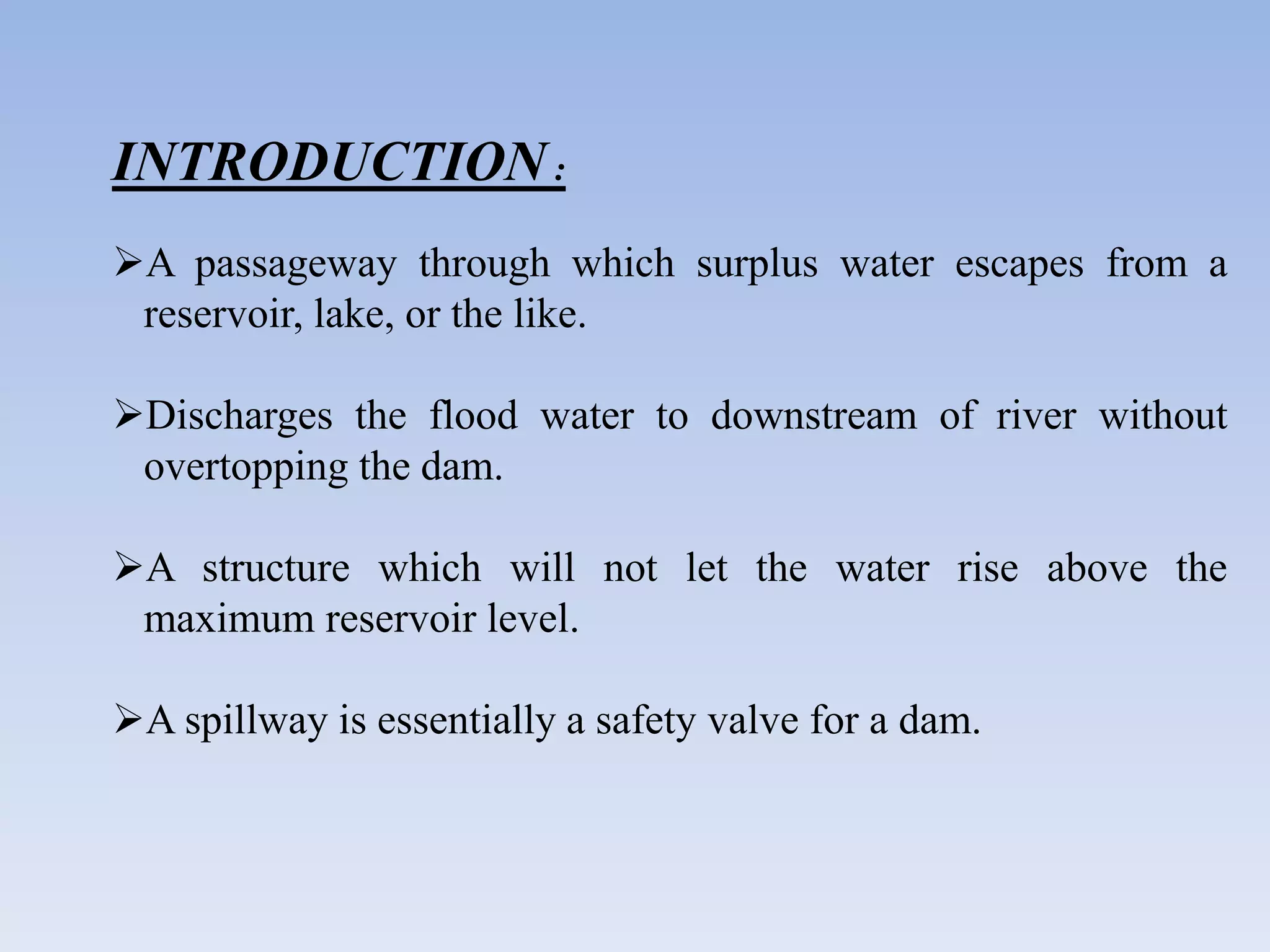 Spillways components and types | PPTX