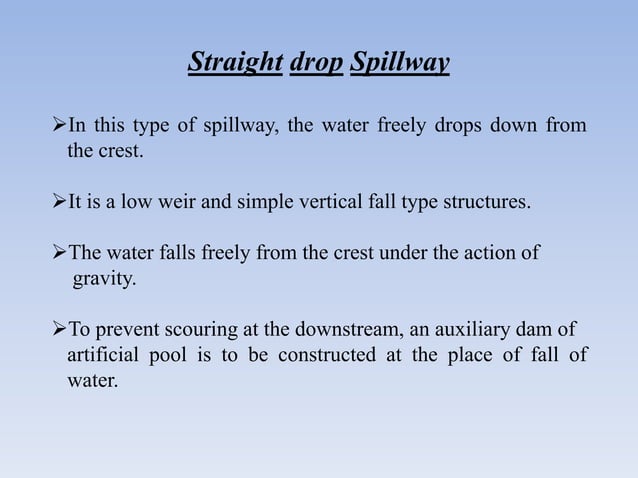 Spillways components and types | PPTX | Geology | Science