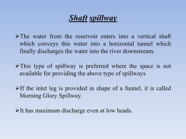 Spillways components and types | PPTX | Geology | Science