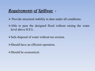 Spillways components and types | PPTX