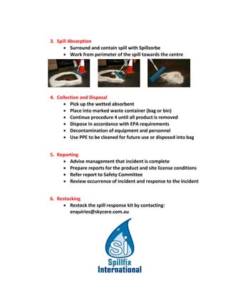 Spillzorbe floor sweep absorbent clean up procedure | PDF