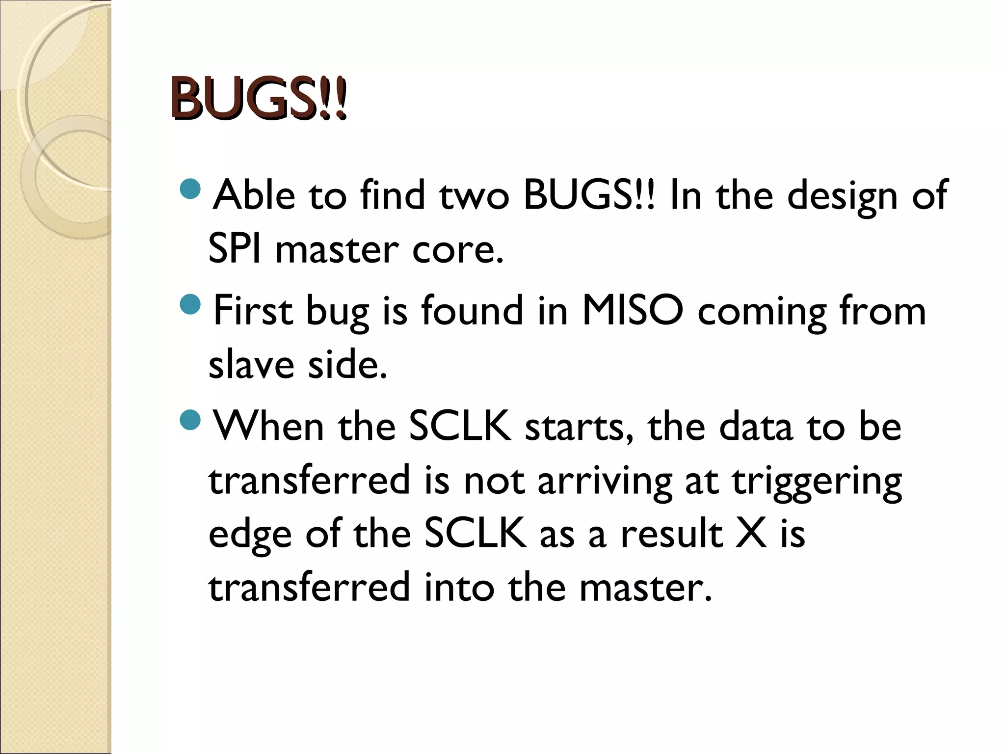Spi Master Core Verification Ppt