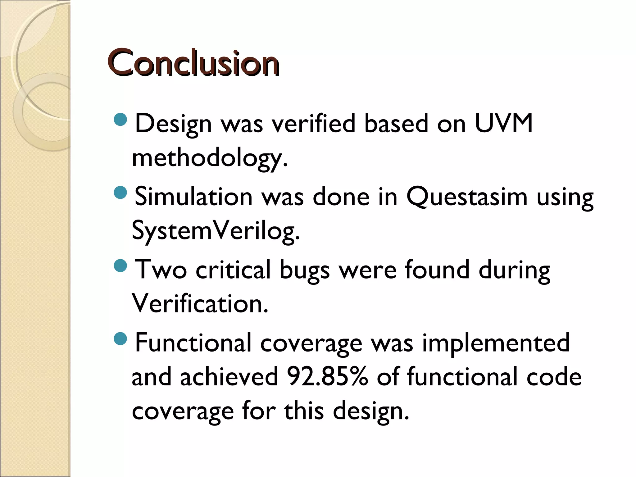Spi Master Core Verification Ppt