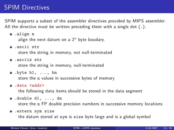 Spim Mips Simulator 08 02