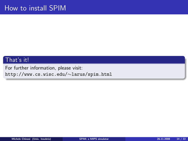 Spim Mips Simulator | PDF