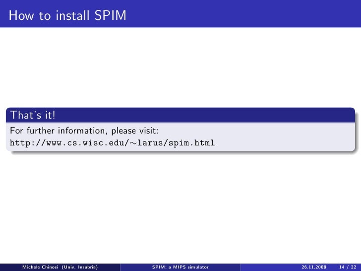 Spim Mips Simulator Spim Mips Simulator