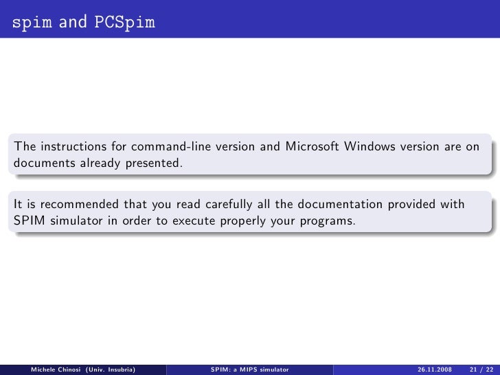 Spim Mips Simulator Spim Mips Simulator