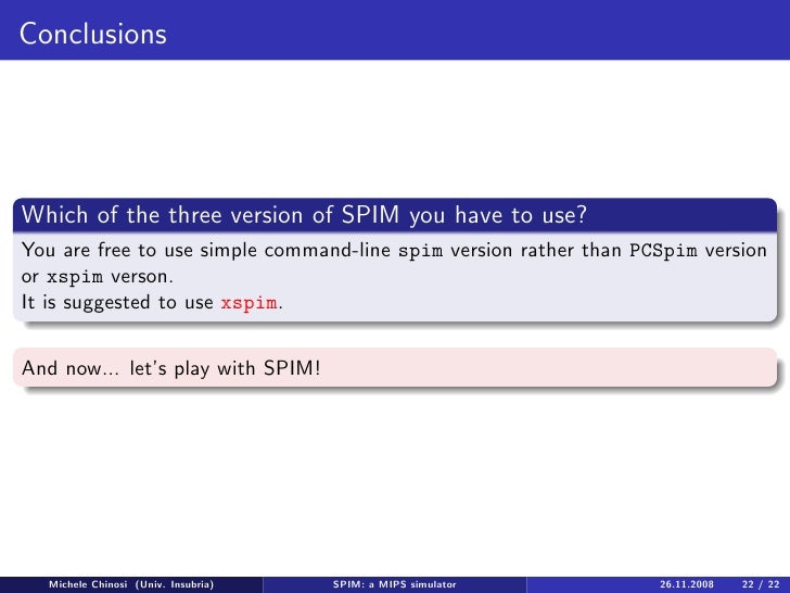 Spim Mips Simulator