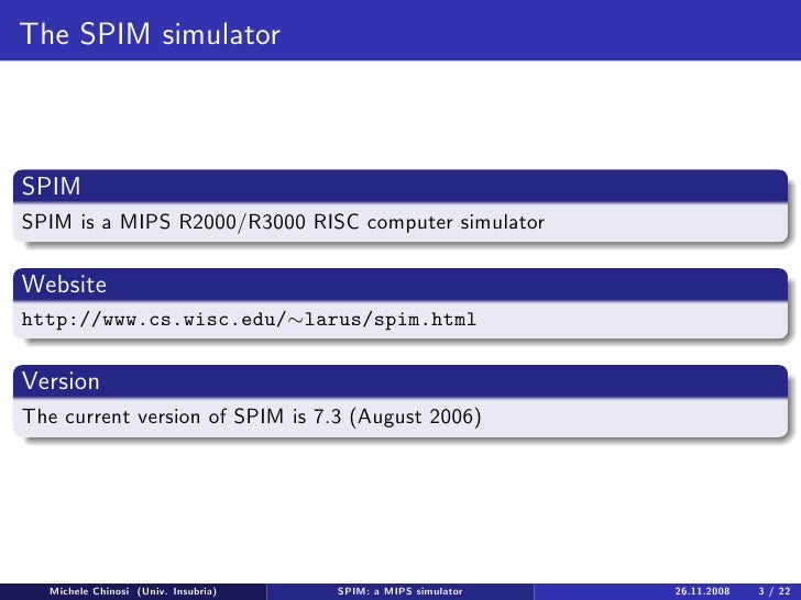 Spim Mips Simulator Spim Mips Simulator