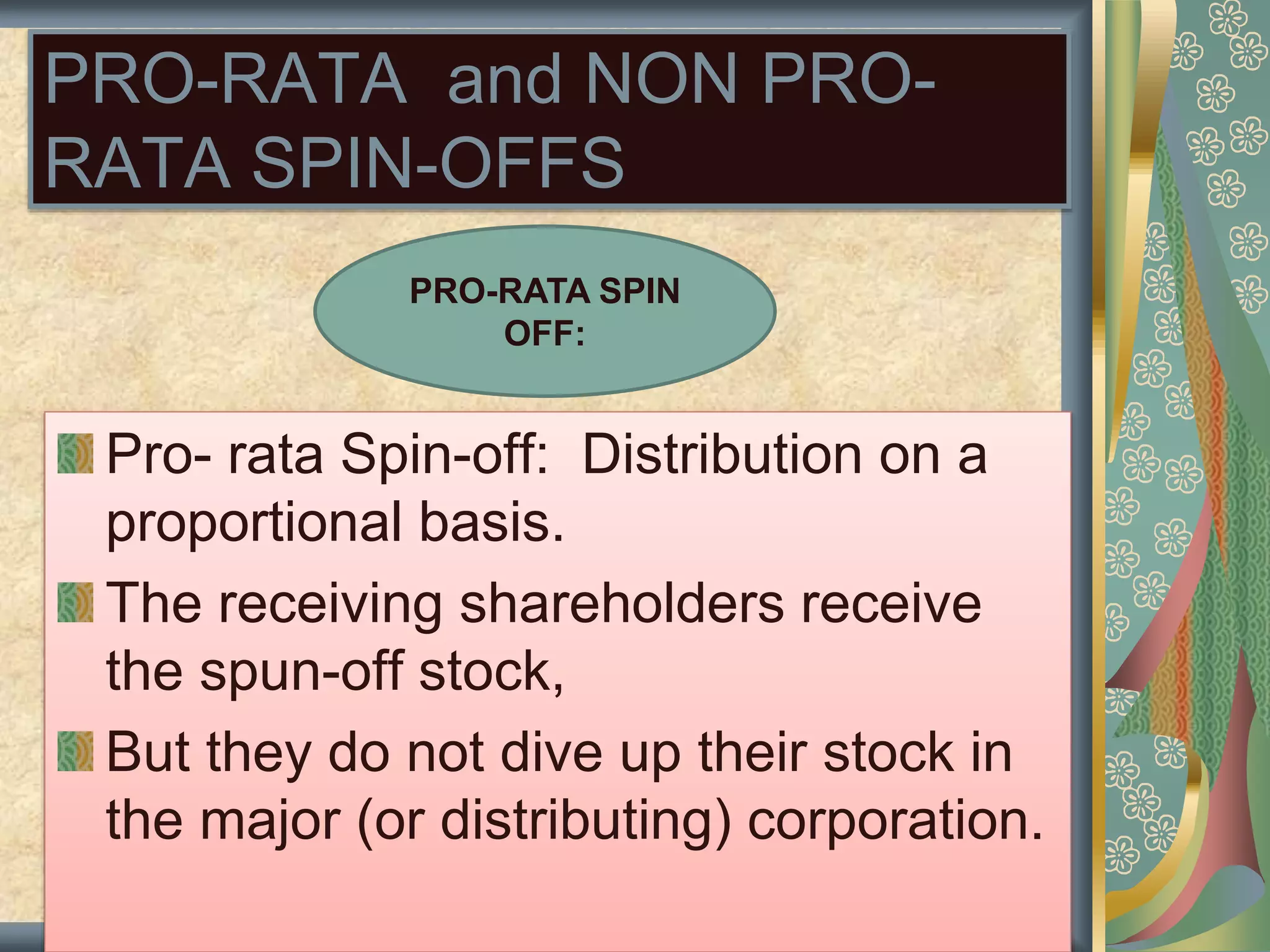 Spin off and split-off | PPTX