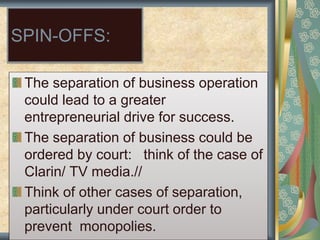 Spin off and split-off | PPTX