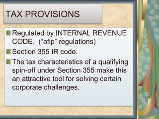 Spin off and split-off | PPTX
