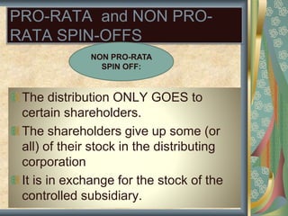 Spin off and split-off | PPTX