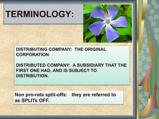 Spin off and split-off | PPTX