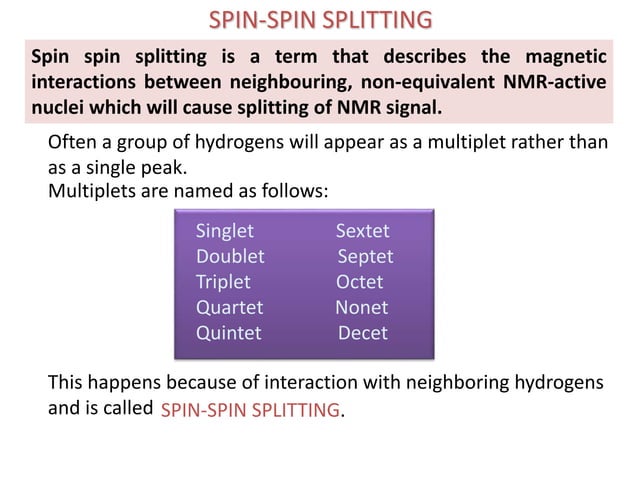 Spin spin coupling | PPTX