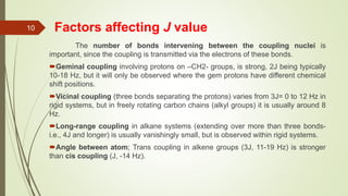 Spin spin coupling and coupling constant | PPTX