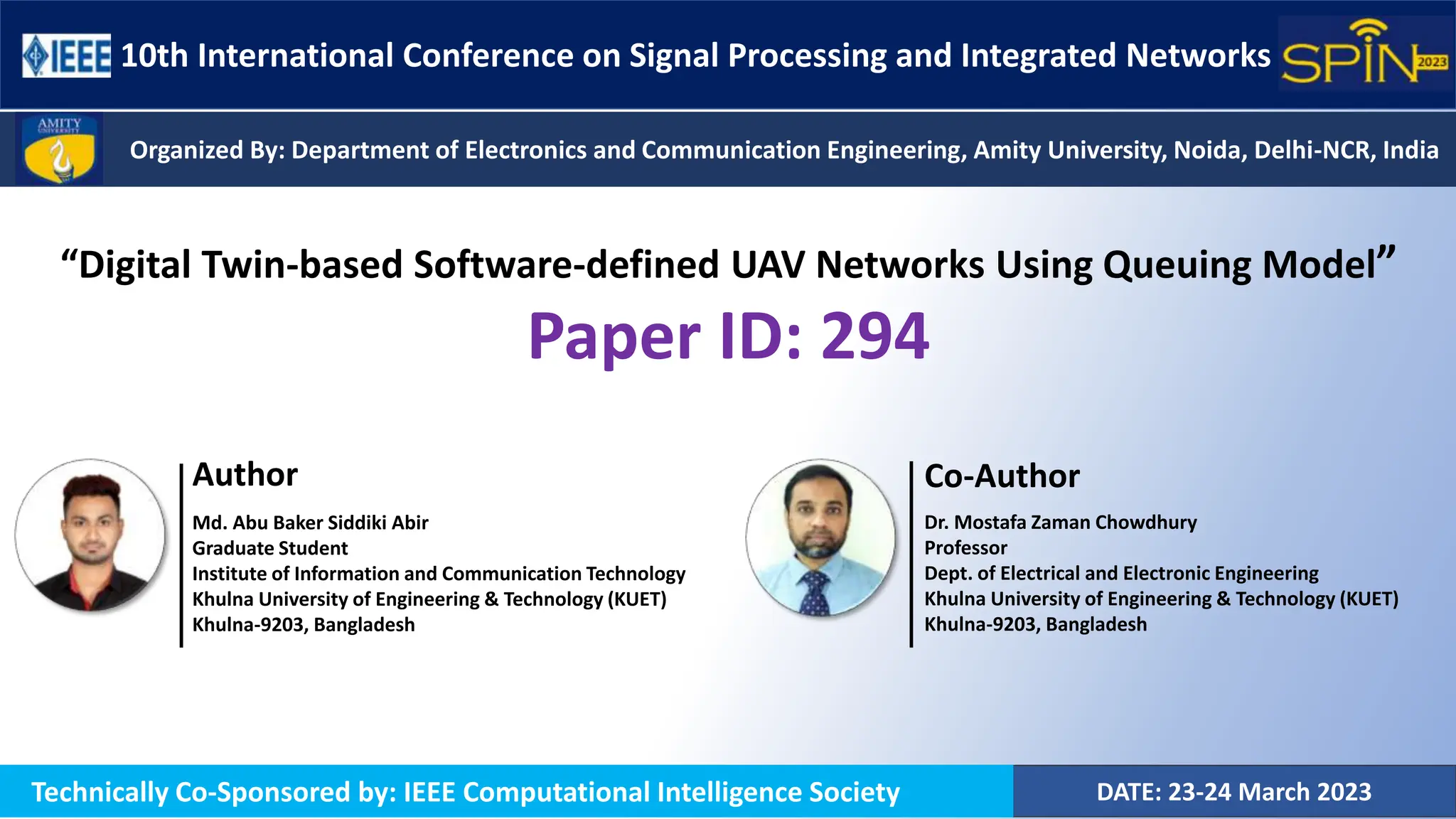 Digital Twin Based Software Defined Uav Networks Using Queuing Model Ppt