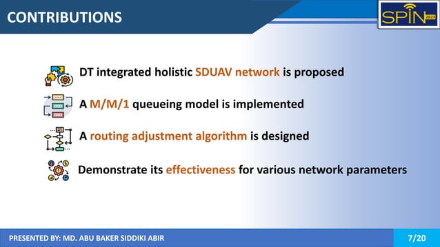 Digital Twin-based Software-defined UAV Networks Using Queuing Model | PPT