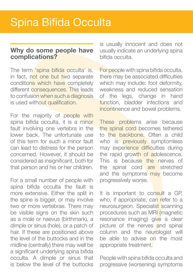 Spina bifida occulta | PDF