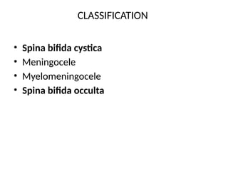 Spina Bifida. management along with nursing interventio | PPTX