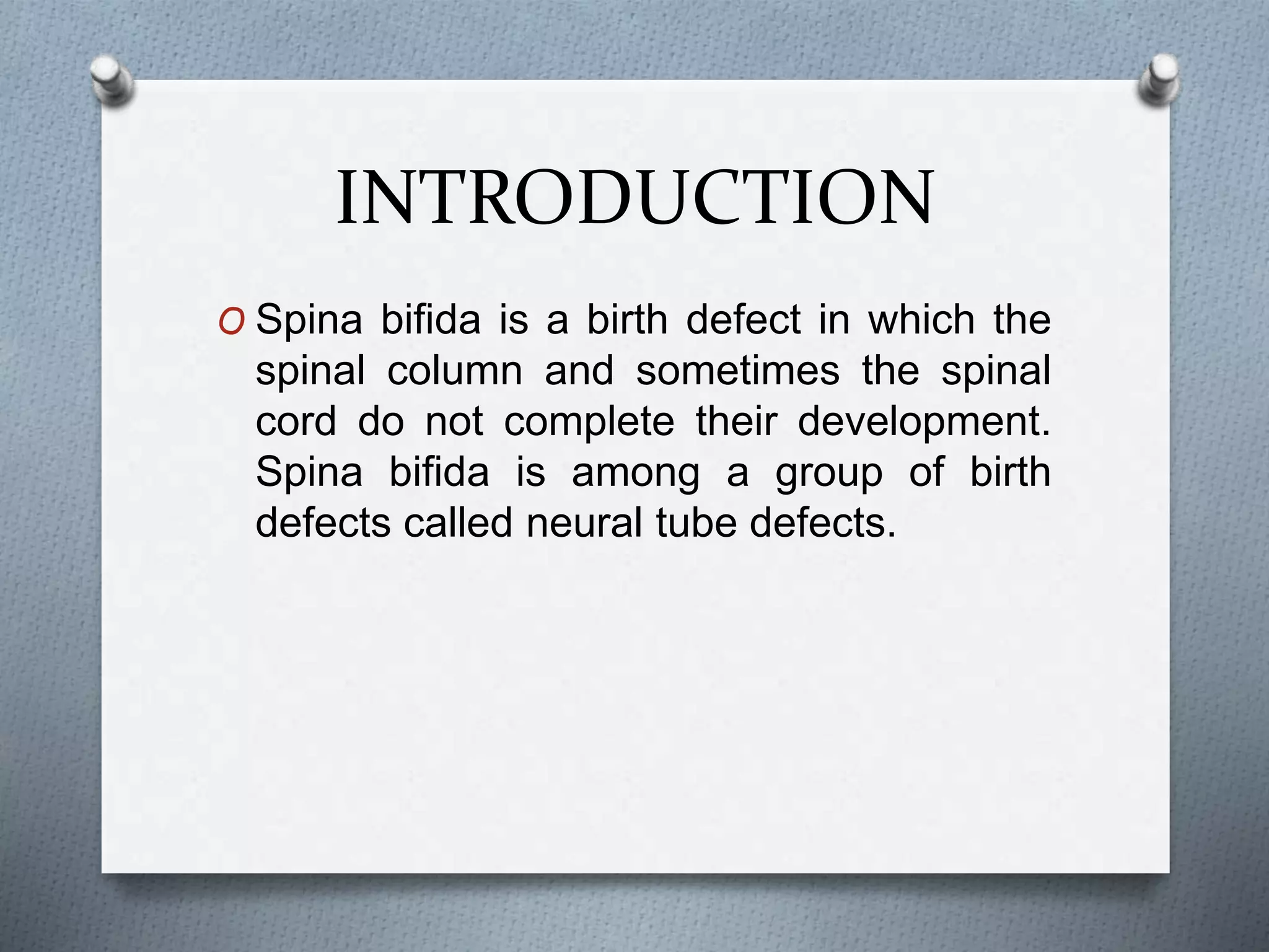 Spina bifida - Child Health Nursing | PPTX