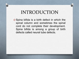 Spina bifida - Child Health Nursing | PPTX