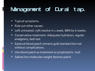 Spina bifida and epidural anaesthesia | PPT