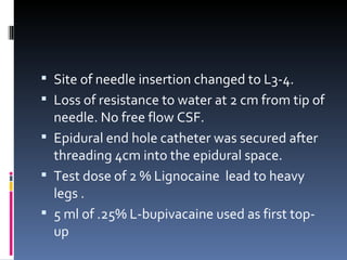 Spina bifida and epidural anaesthesia | PPT