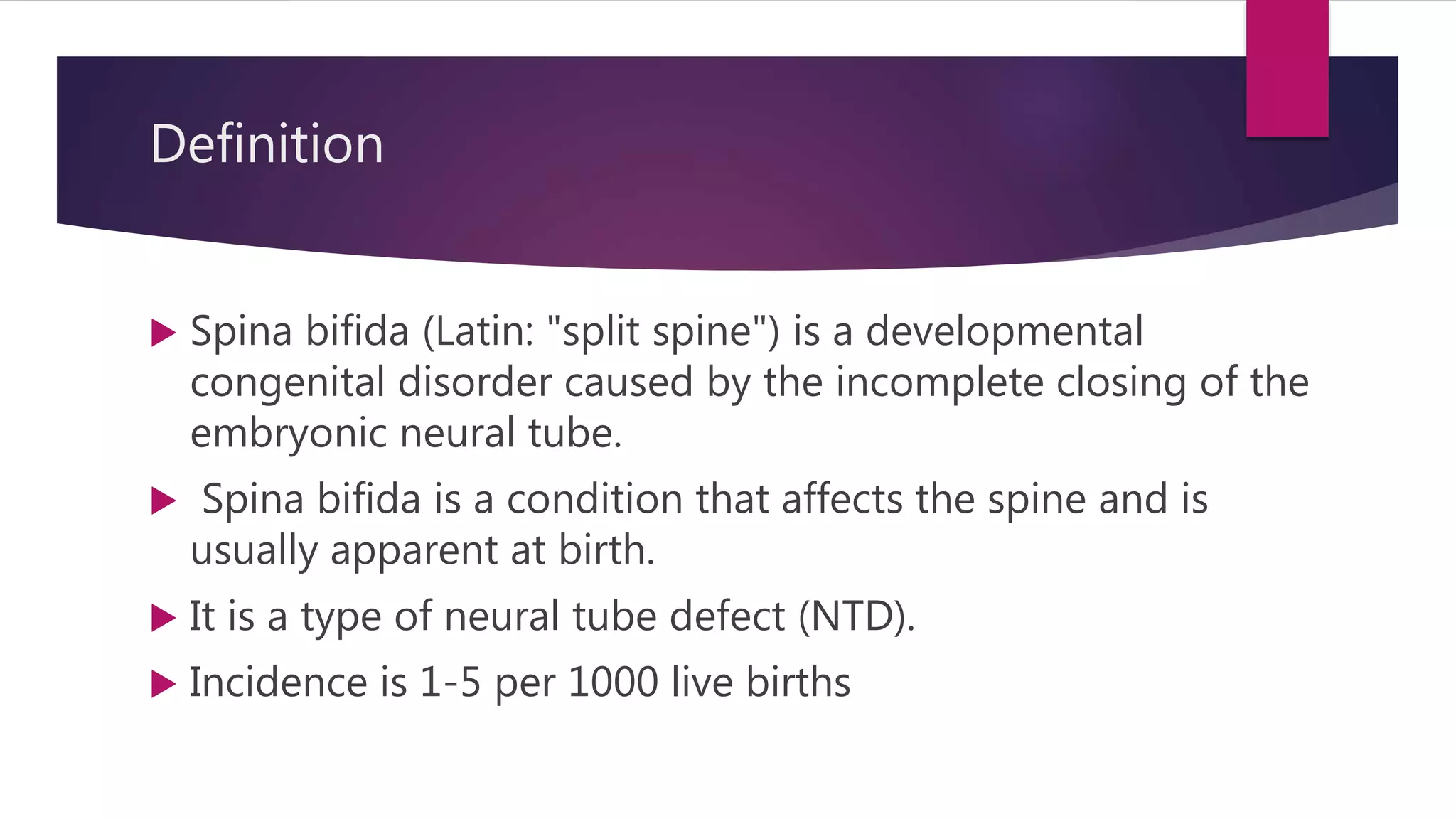 Spina bifida ppt | PPTX