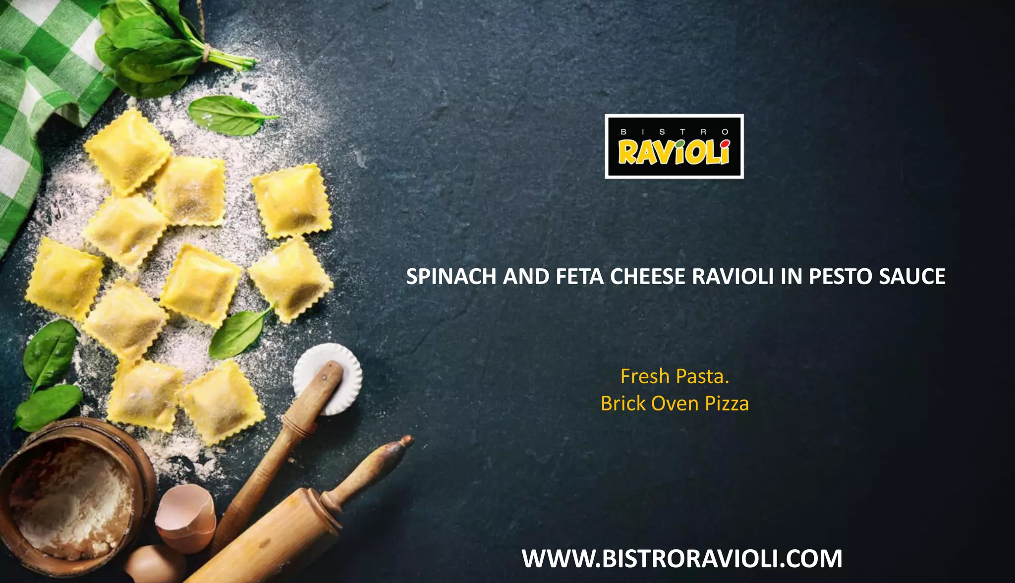 SPINACH AND FETA CHEESE RAVIOLI IN PESTO SAUCE | PDF