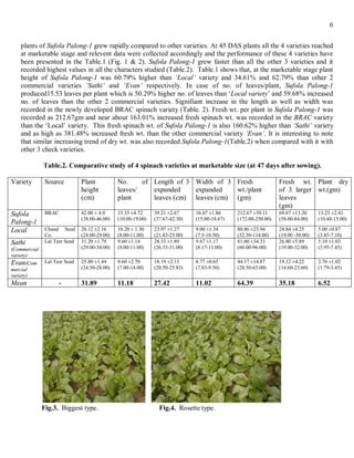 Development of a good quality spinach variety by BRAC | PDF