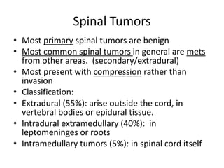 Spinal tumors | PPT