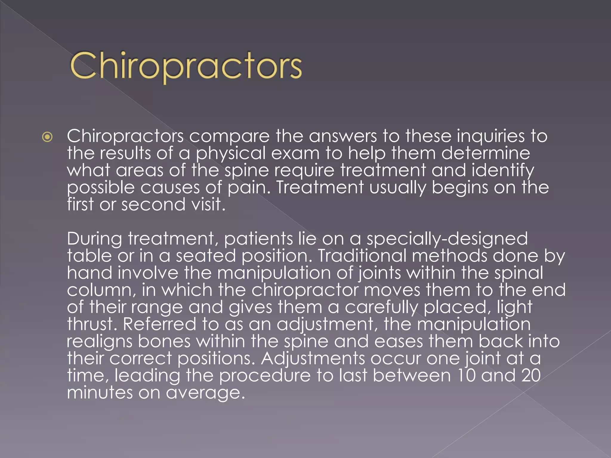 Spinal Adjustments: What to Expect from a Chiropractic Visit | PPTX