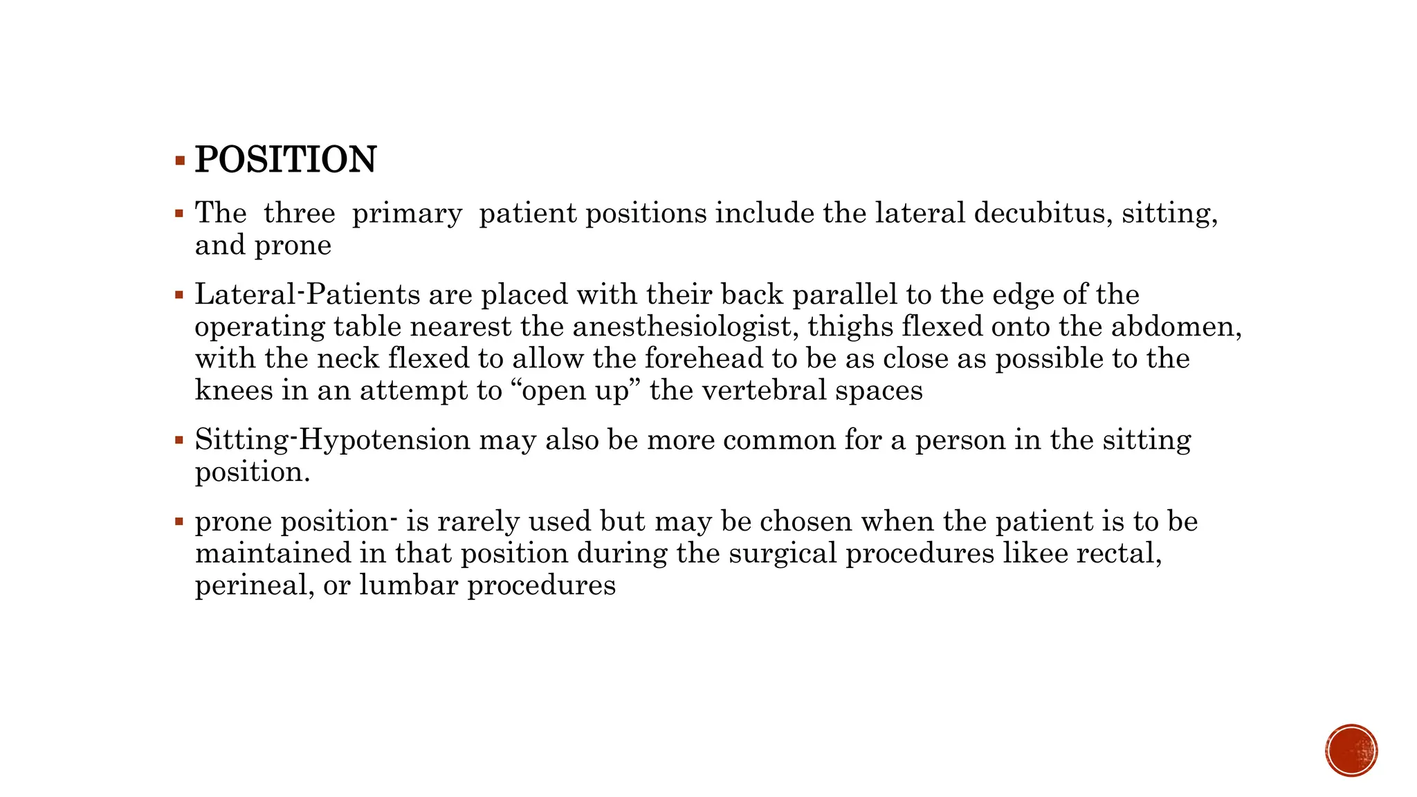 Epidural and spinal anesthesia are types of regional anesthesia that ...