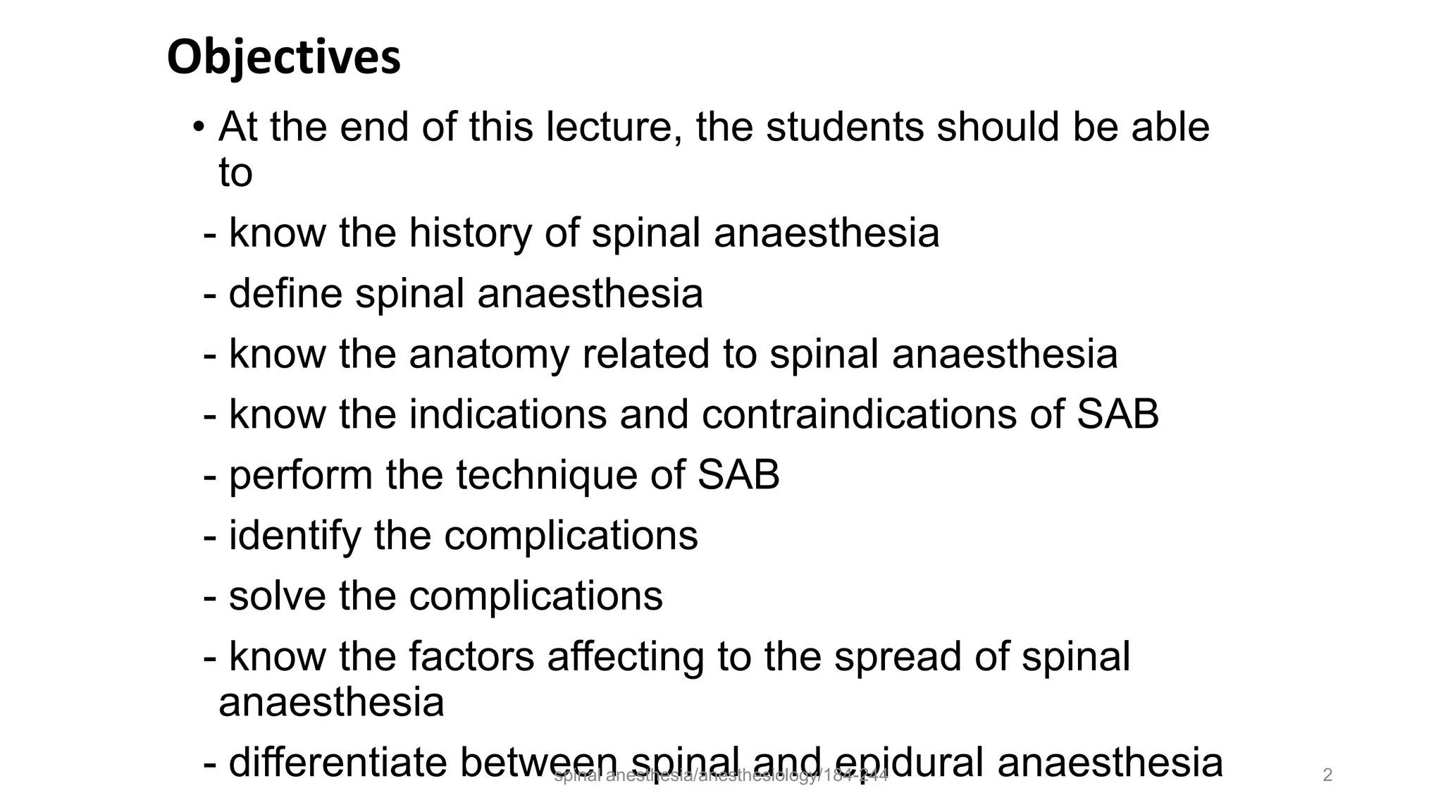 SPINAL ANAESTHESIA Anaesthesiology .pptx